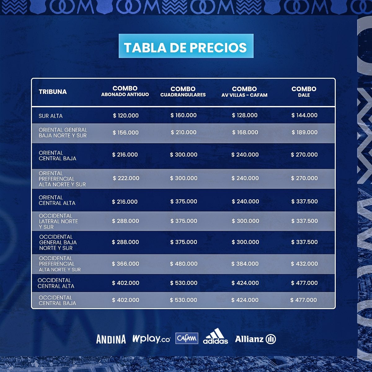 ¡disponibles Millonarios Tiene Abonos Listos Para Cuadrangulares Win